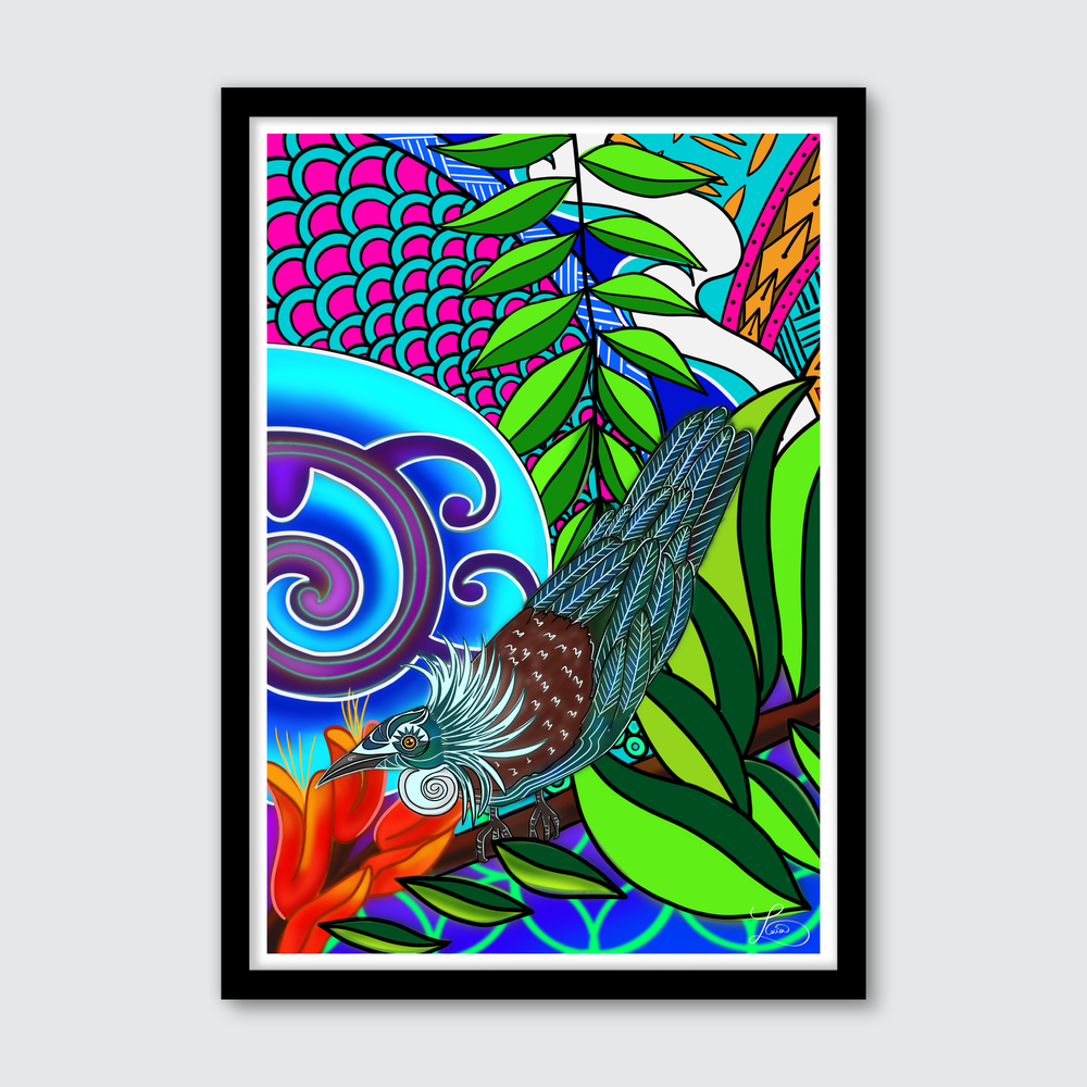 Tūī Aroha Art Print by Lucia Laubscher | Art & Realism