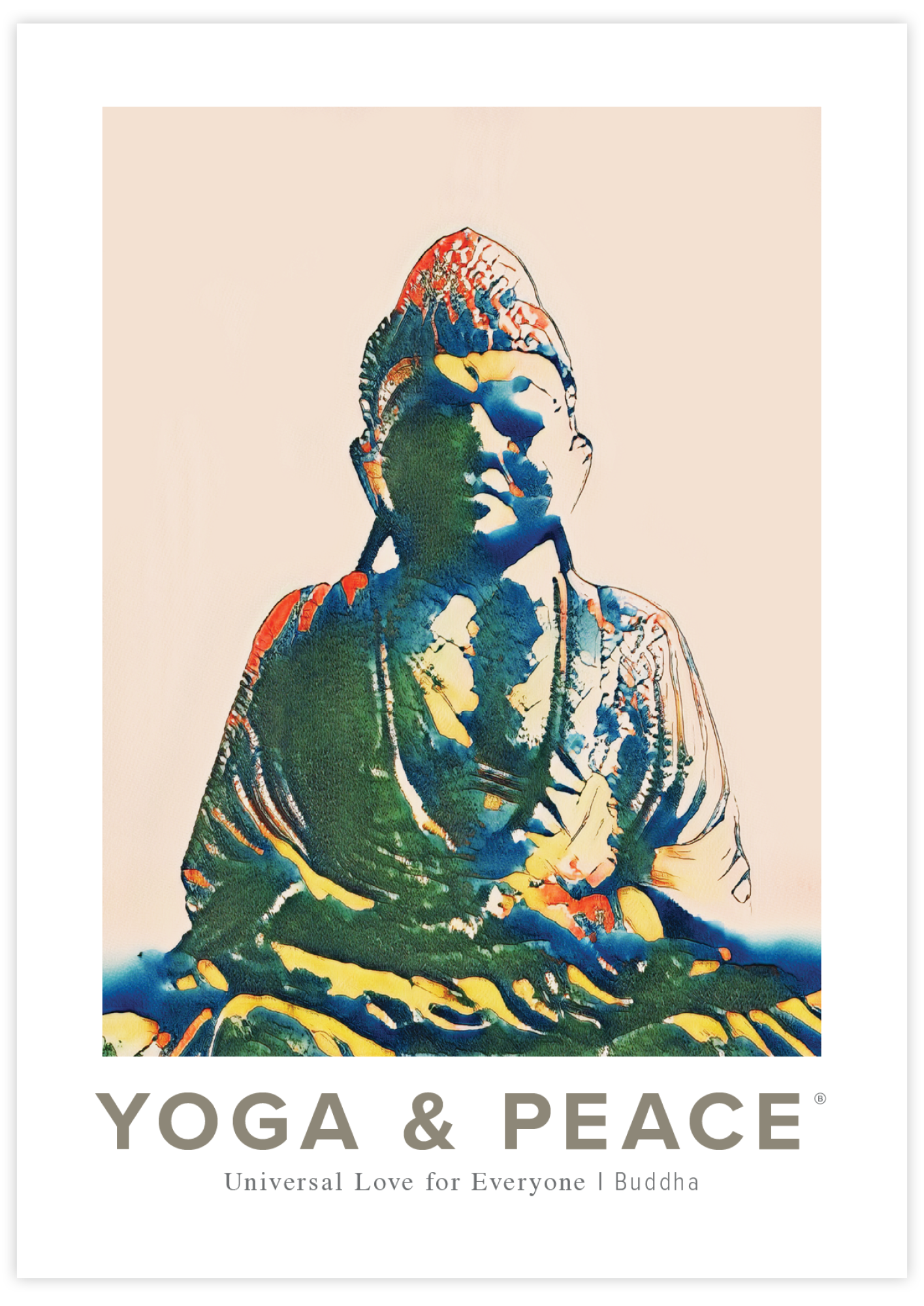 Yoga & Aroha Mindful Buddha Wall Art Poster Print by Art & Realism ...